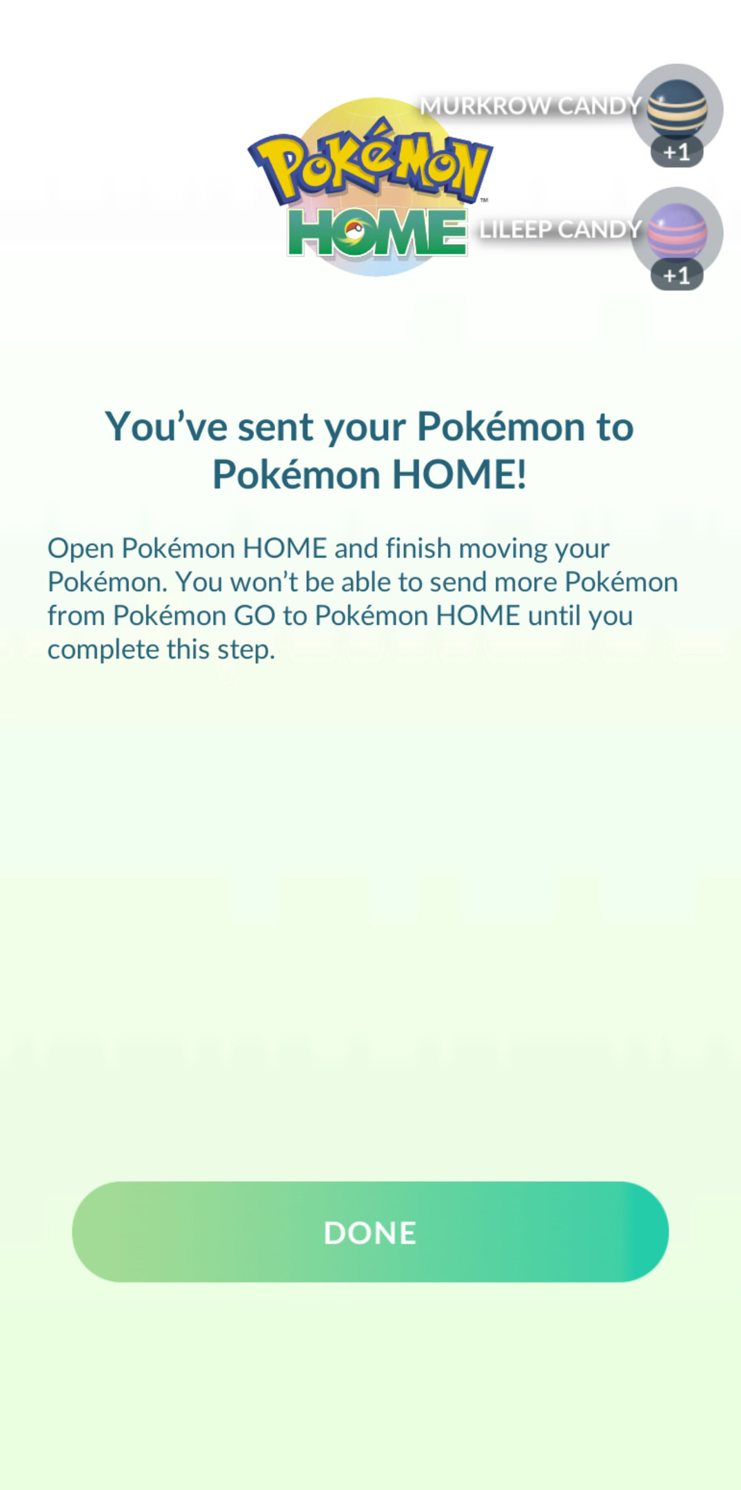 Transfer Pokémon from Pokémon GO to Pokémon HOME