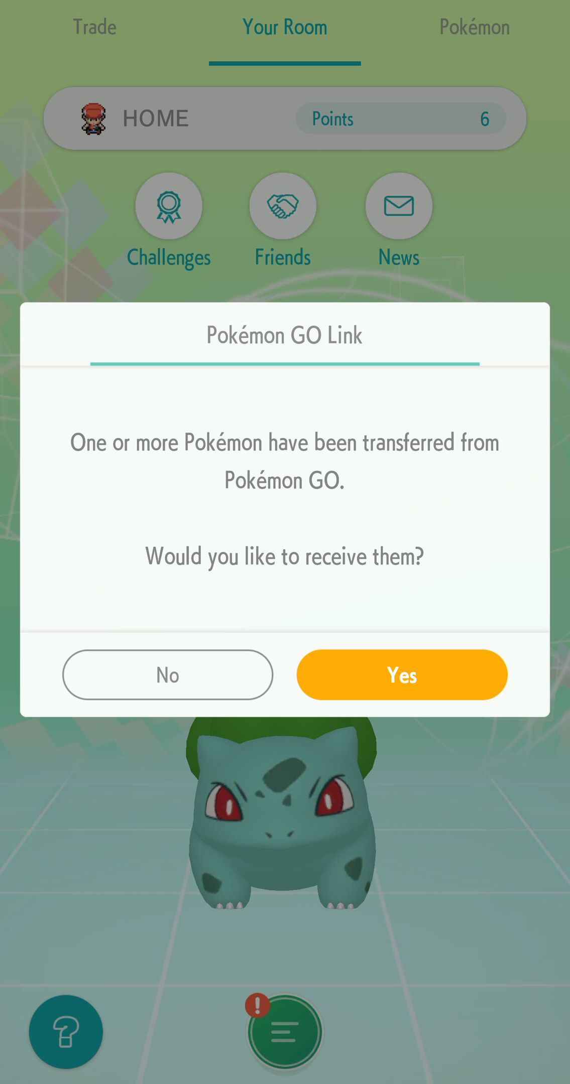 Receive Pokémon from Pokémon GO in Pokémon HOME
