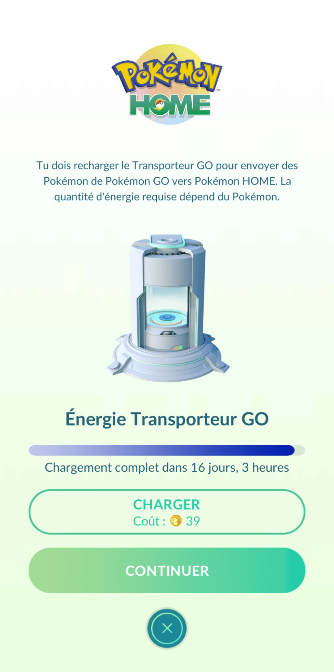 Transférer des Pokémon depuis Pokémon GO vers Pokémon HOME